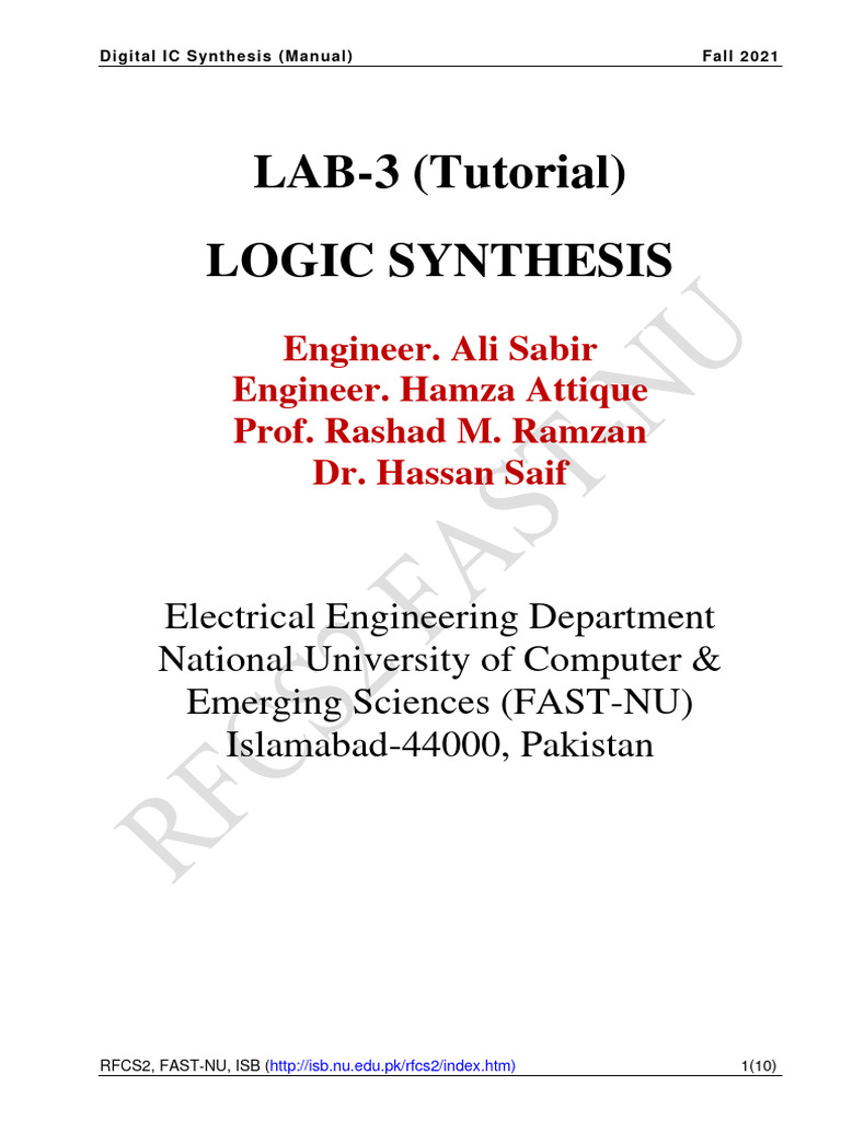 Lab 3 | Download Free PDF | Hardware Description Language | Logic Synthesis