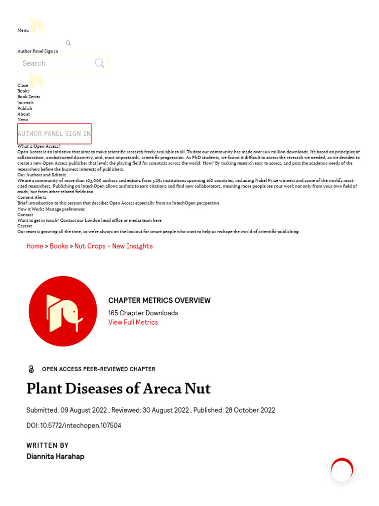 Diseases Areca Nut _ IntechOpen | PDF | Plants | Fungus