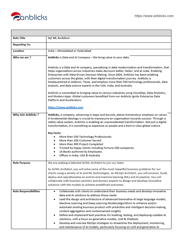 JD - AI- ML Architect | PDF | Artificial Intelligence | Intelligence ... JD - AI- ML Architect | PDF | Artificial Intelligence | Intelligence ...