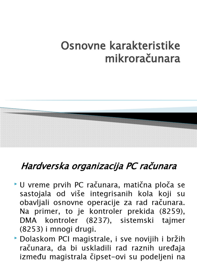 Osnovne Karakteristike Mikroračunara | PDF