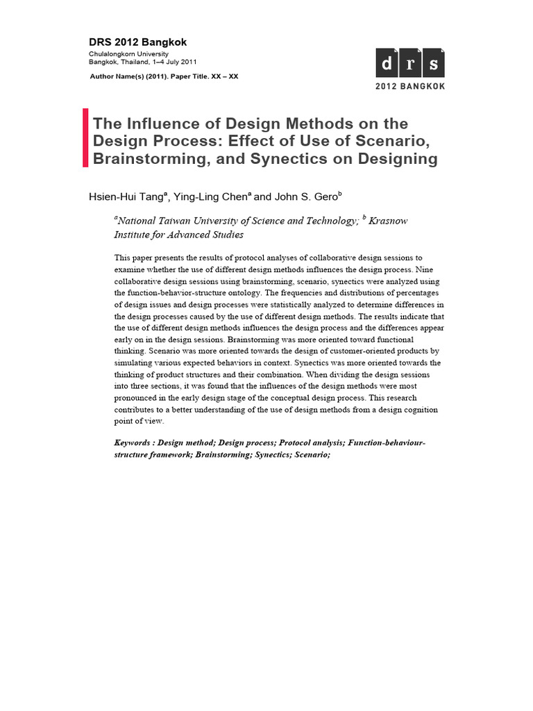 J. Gero - Metodologia | PDF | Brainstorming | Design