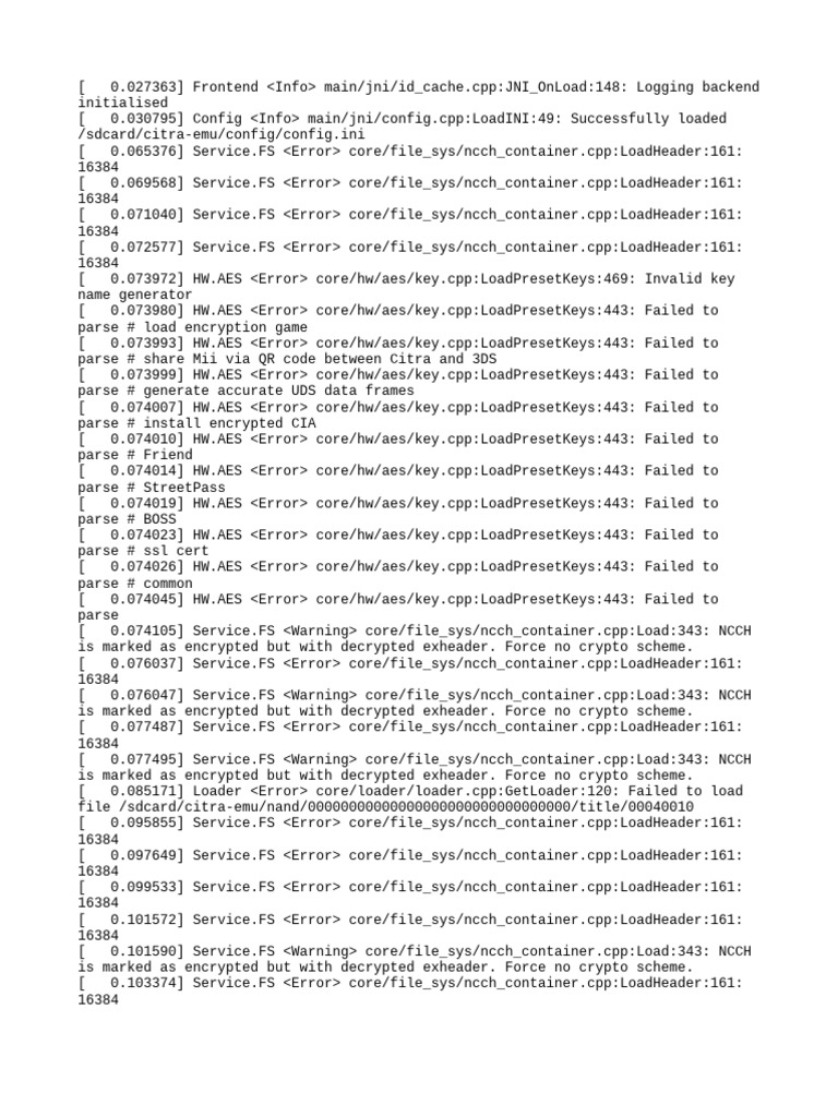 Citra Log | PDF | Encryption | Computing