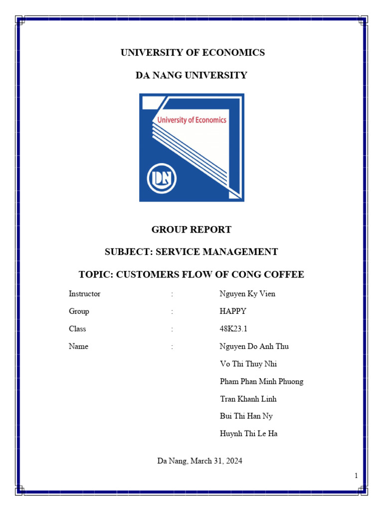 Group report | PDF | Coffee | Coffeehouse