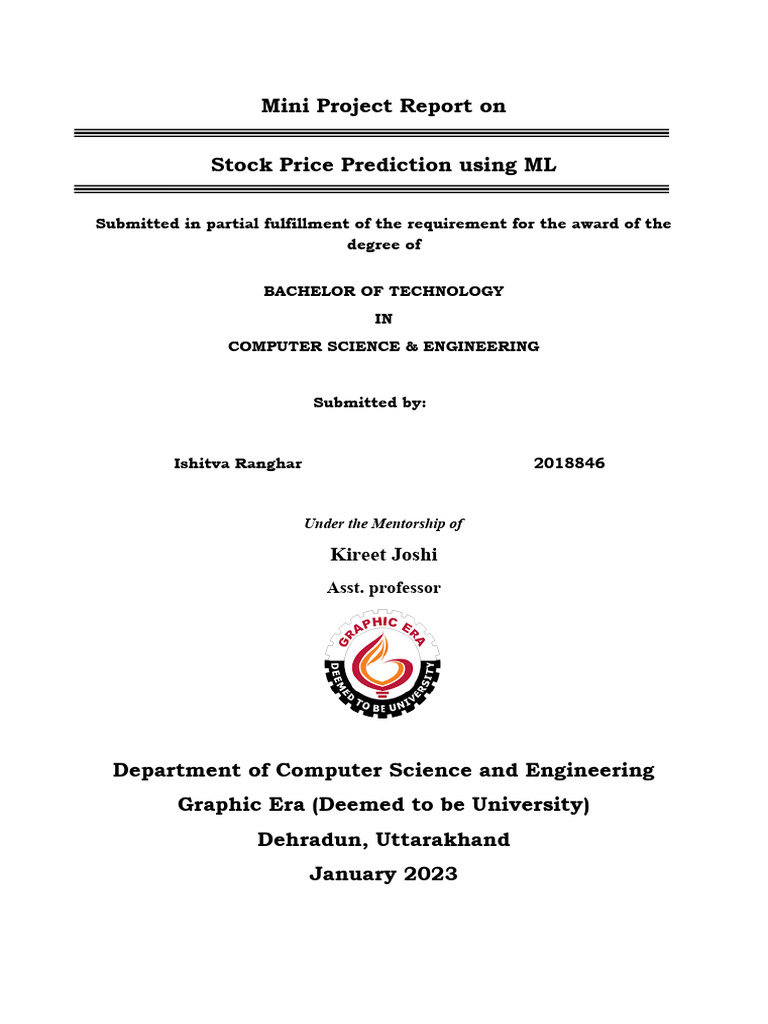 CSE MINI PROJECT Report | PDF | Machine Learning | Computing CSE MINI PROJECT Report | PDF | Machine Learning | Computing
