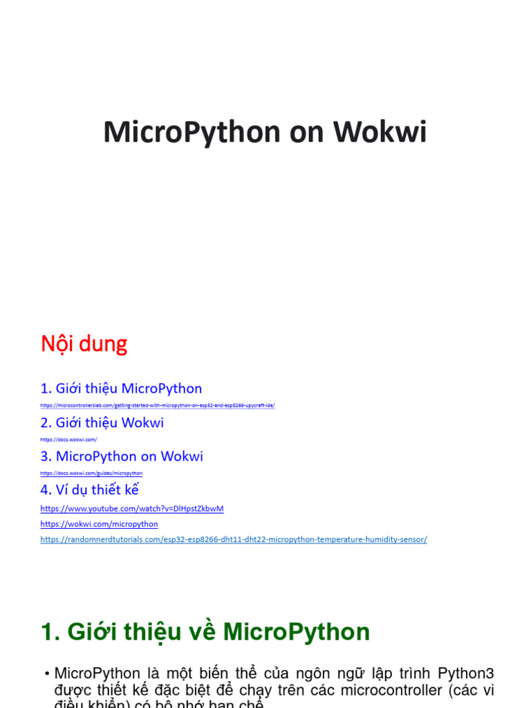 6.1. MicroPython On Wokwi - SV | PDF