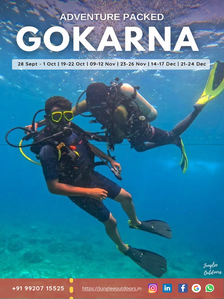 Junglee Outdoors (Backpack Gokarna w Scuba) | PDF | Meal | Eating ...