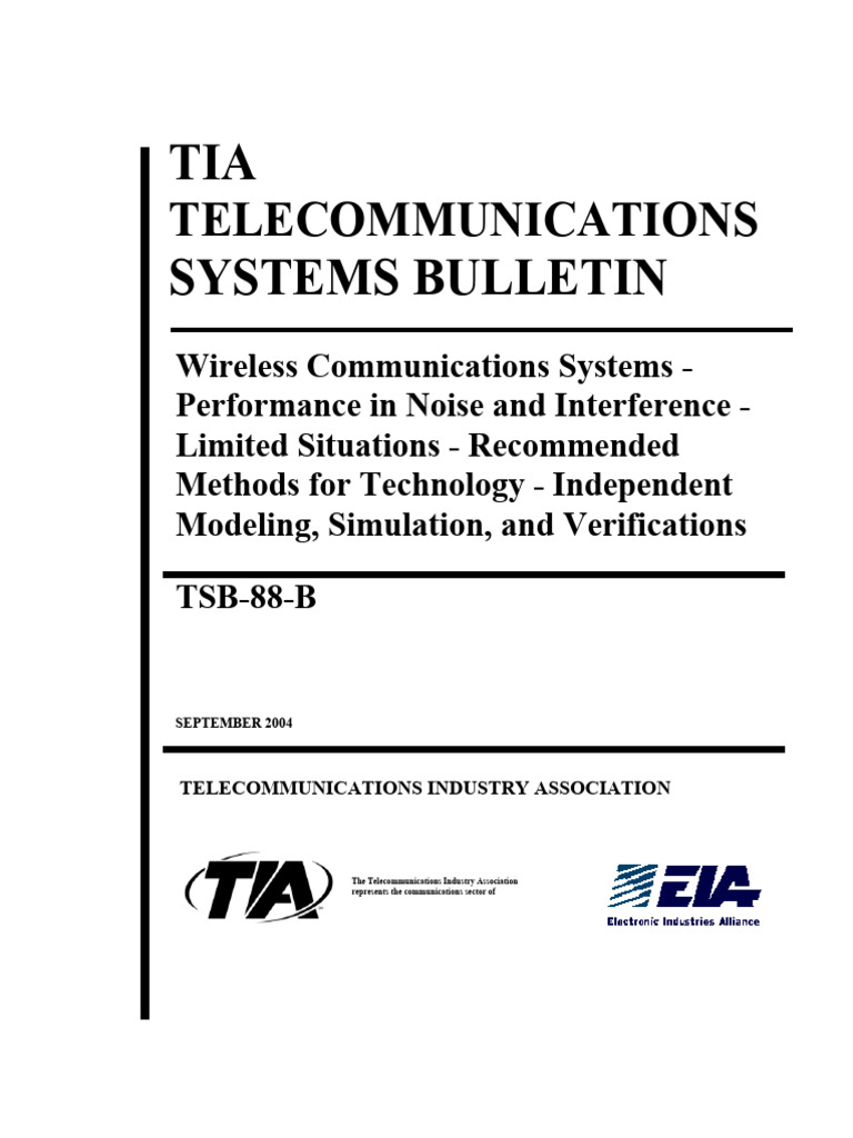 TSB 88 B Wireless Communications Systems Performance in Noise and Interference Limited ...