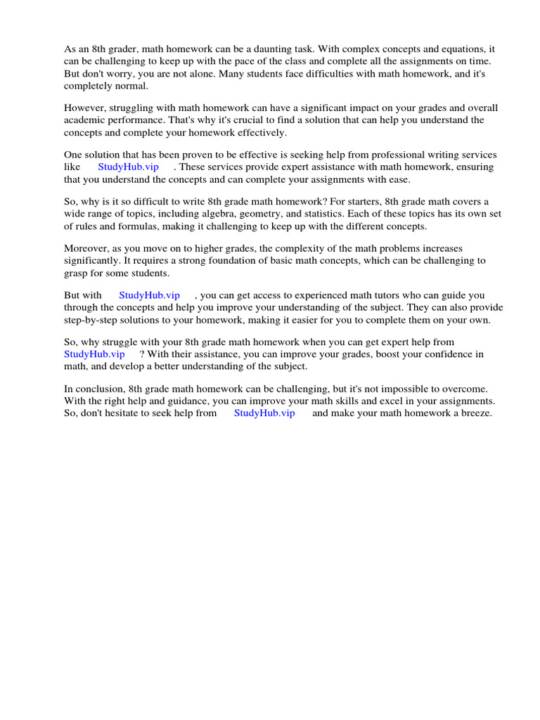 Math Homework 8th Grade | PDF | Mathematics | Worksheet