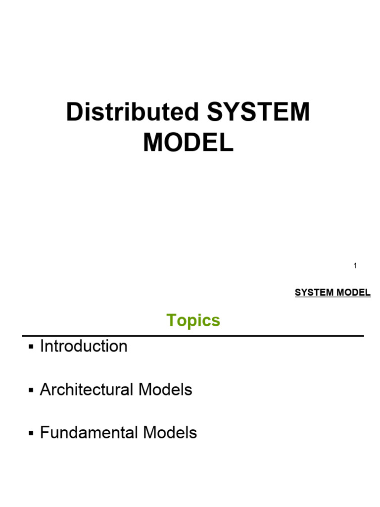 Distributed System Model | Download Free PDF | Peer To Peer | Client–Server Model