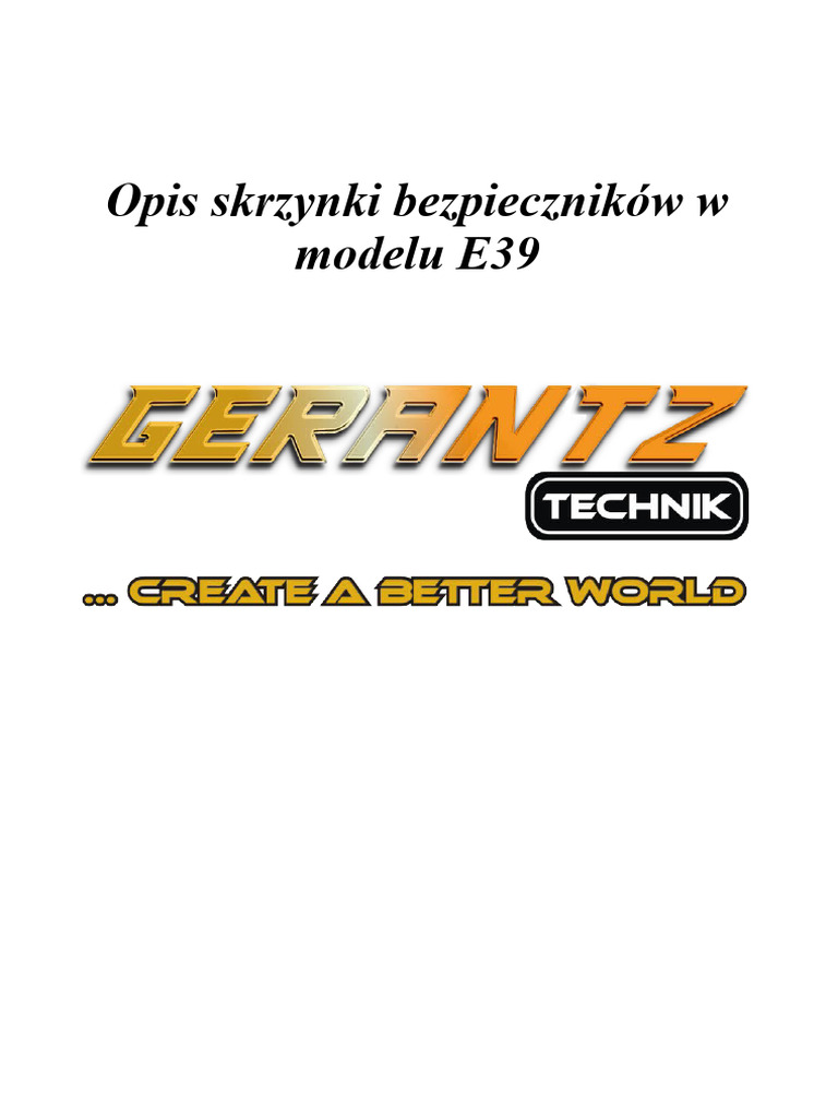 Opis Skrzynki Bezpieczników W Modelu E39 | PDF