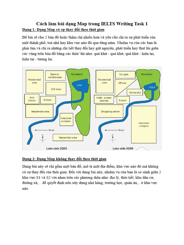 Map IELTS Writing Task 1 | PDF