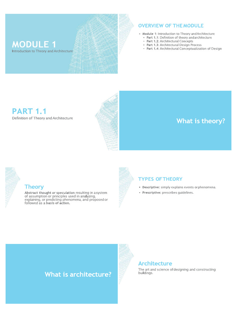 Intro To Theory (Architechture) Handouts | PDF