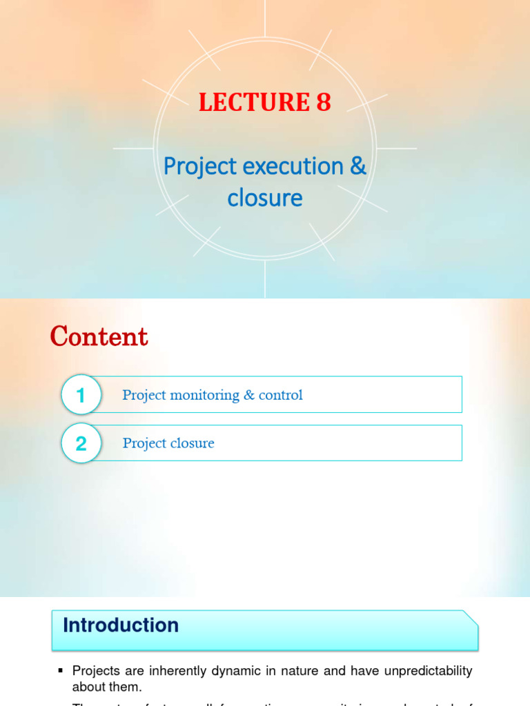 Lecture 8 - Project execution closure | PDF | Version Control | Computing
