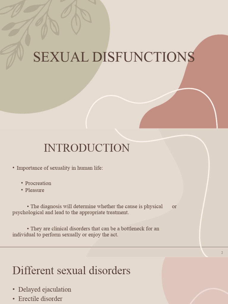 Sexual Disfunctions-ppt 2024 | PDF | Sexual Dysfunction | Mental Disorder