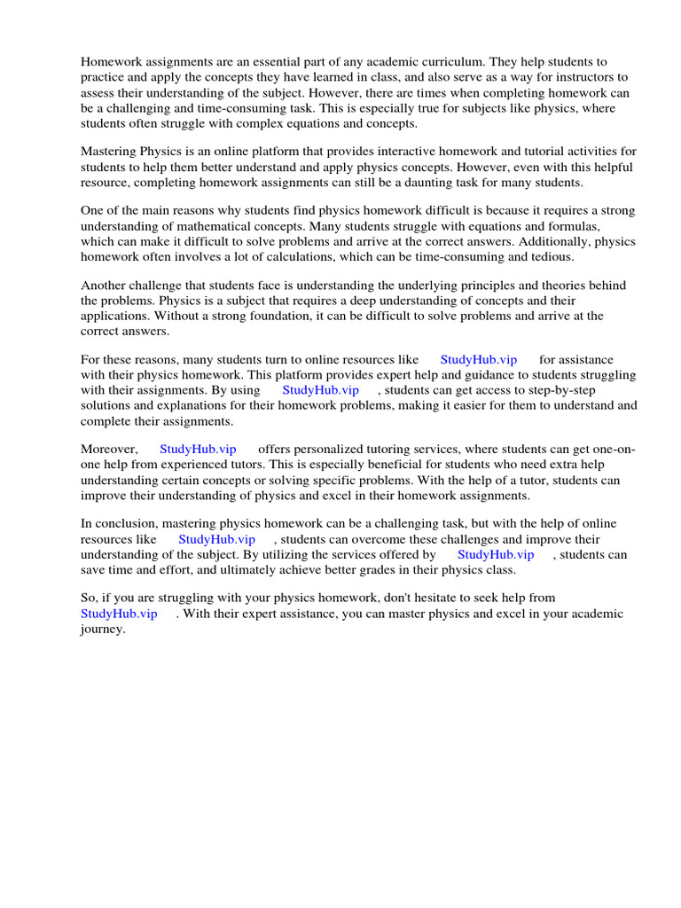 Mastering Physics Homework 7 Answers | PDF | Homework | Popular Culture ...