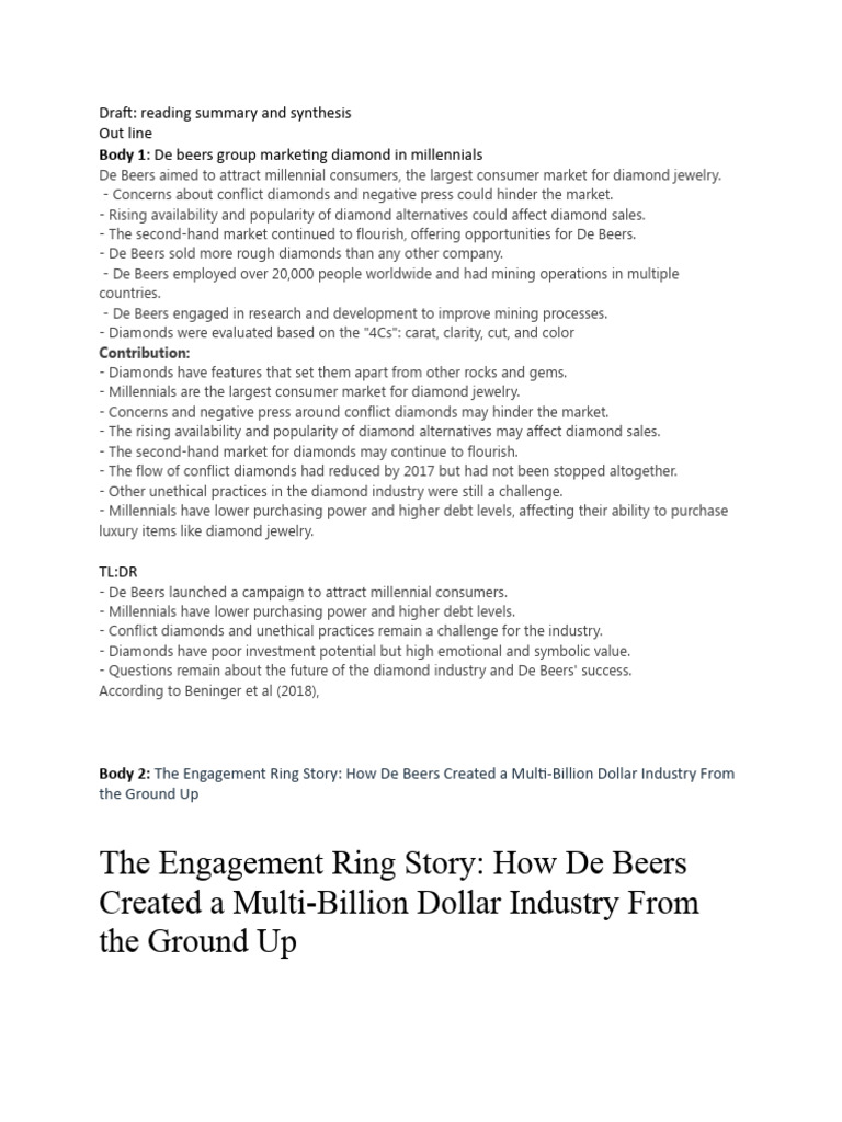 De Beers | Download Free PDF | Diamond | Monopoly