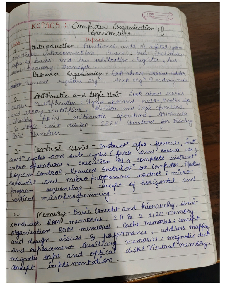 COA Notes Paaji | PDF