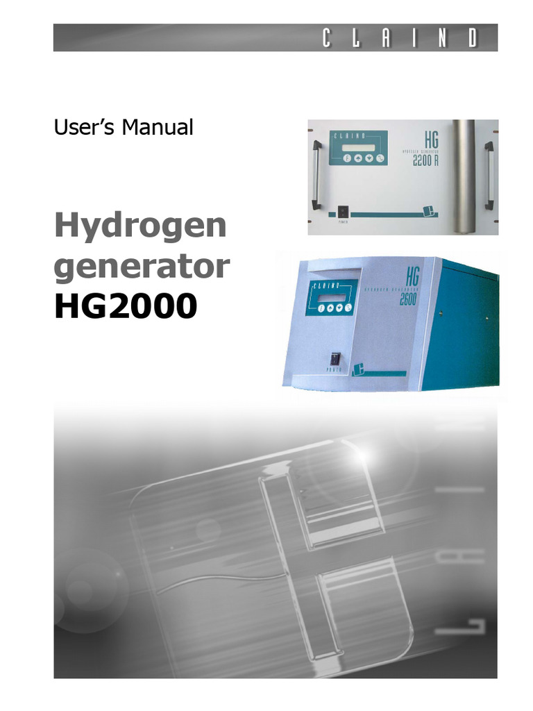 User S Manual. Hydrogen Generator HG2000 | PDF | Electric Generator | Electrical Engineering