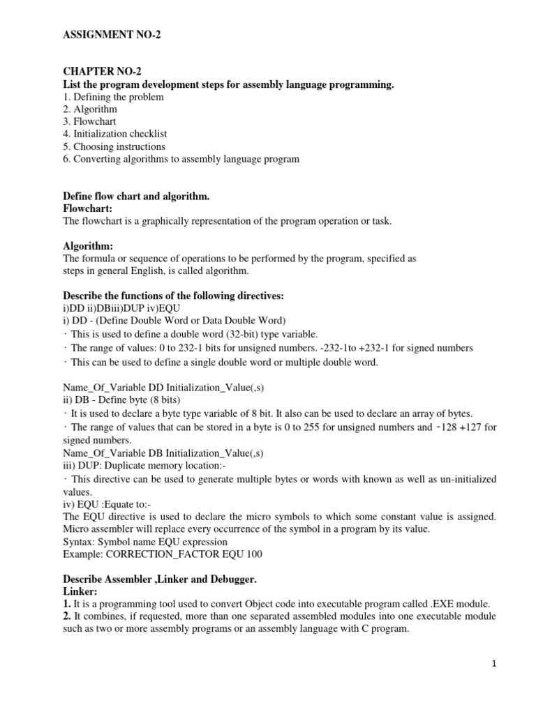 Assembly Language Programming Steps | PDF | Programming | Computer Program