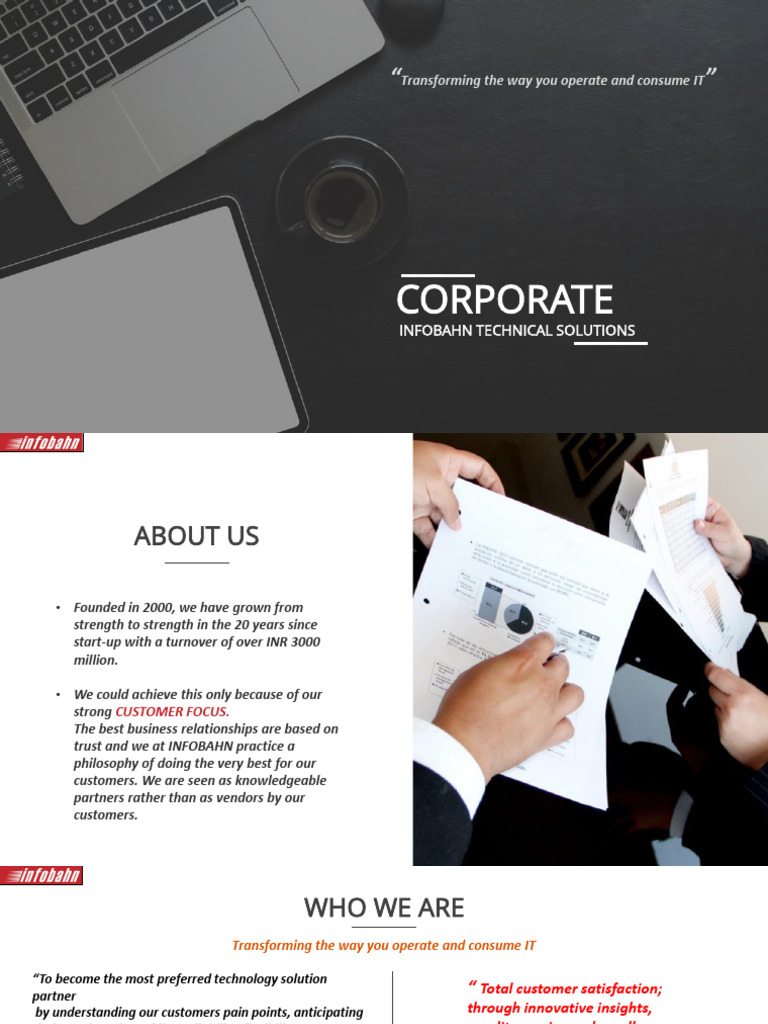 Infobahn Corporate Profile | PDF | Cloud Computing | Laptop