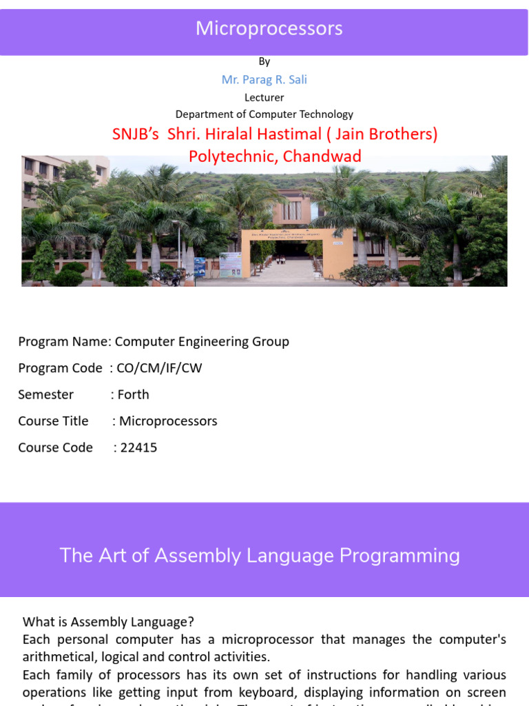unit2 | PDF | Assembly Language | Computer Program
