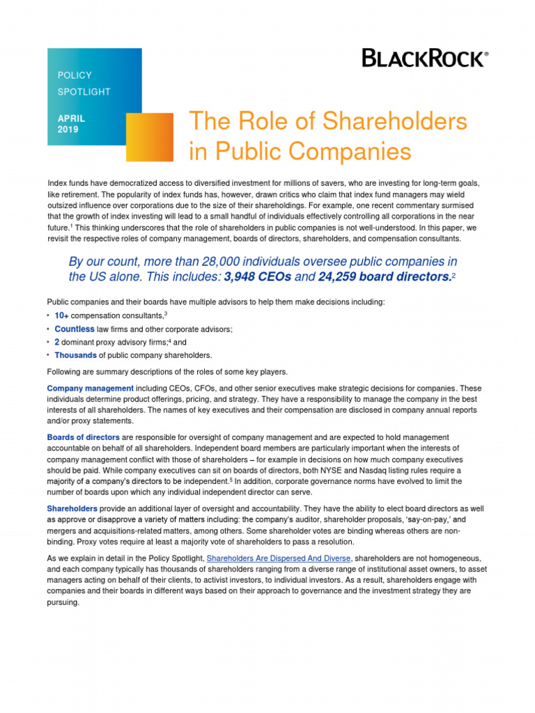 Shareholders | PDF | Executive Compensation | Board Of Directors