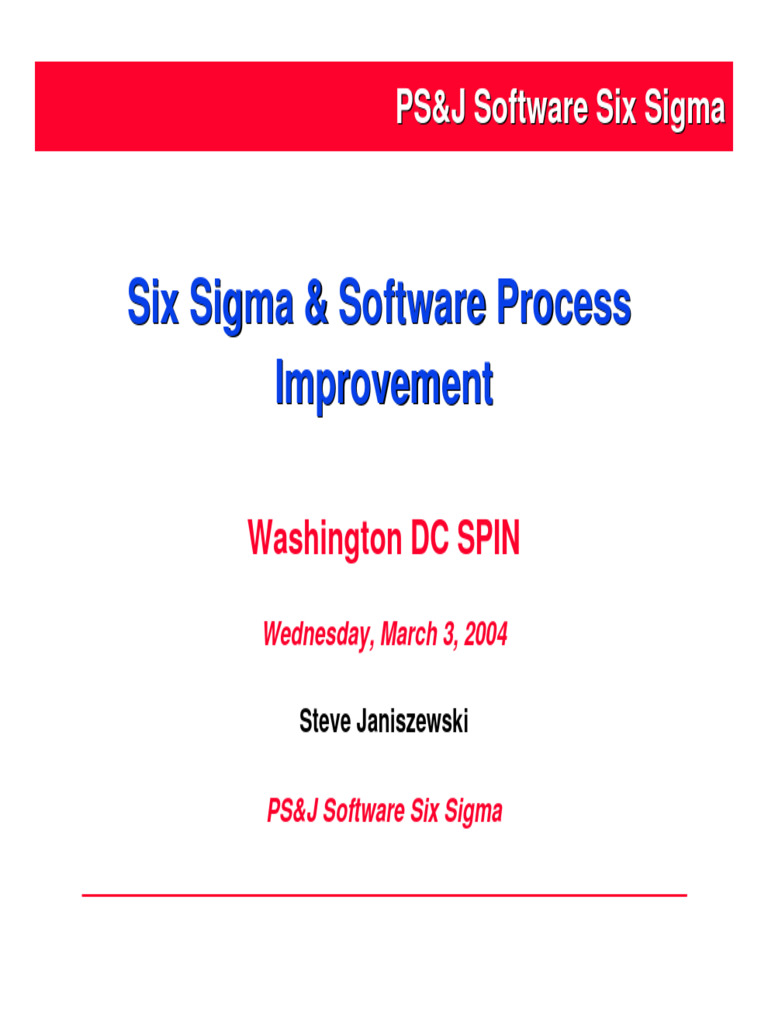 Six Sigma and Software Process Improvement | PDF | Six Sigma | Statistics