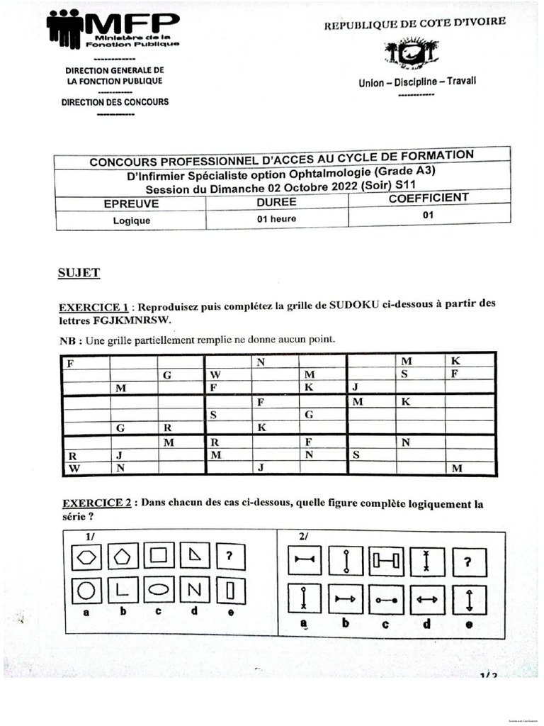 Corrigé Sujet de Logique 2023-N°9 | PDF
