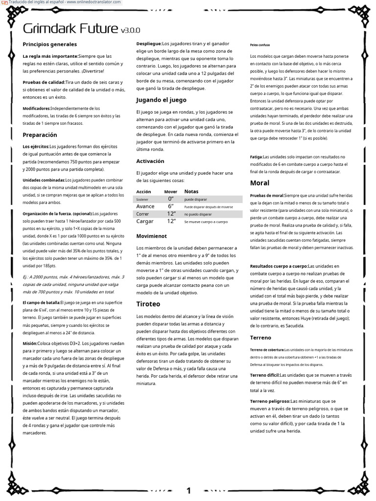 GF - Core Rules V3.0.0.en - Es | PDF | Militar