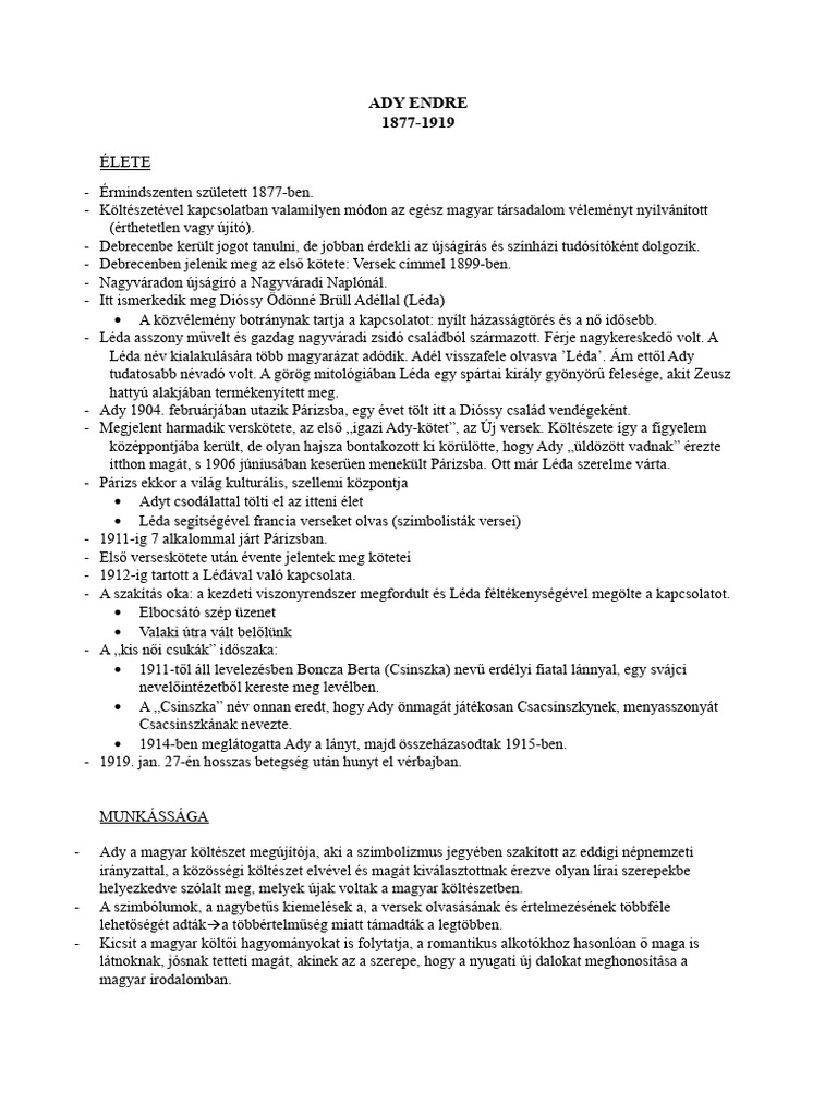 Ady Endre | PDF
