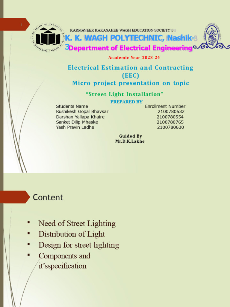 EEC PPT Rishikesh | PDF | Lighting | Road
