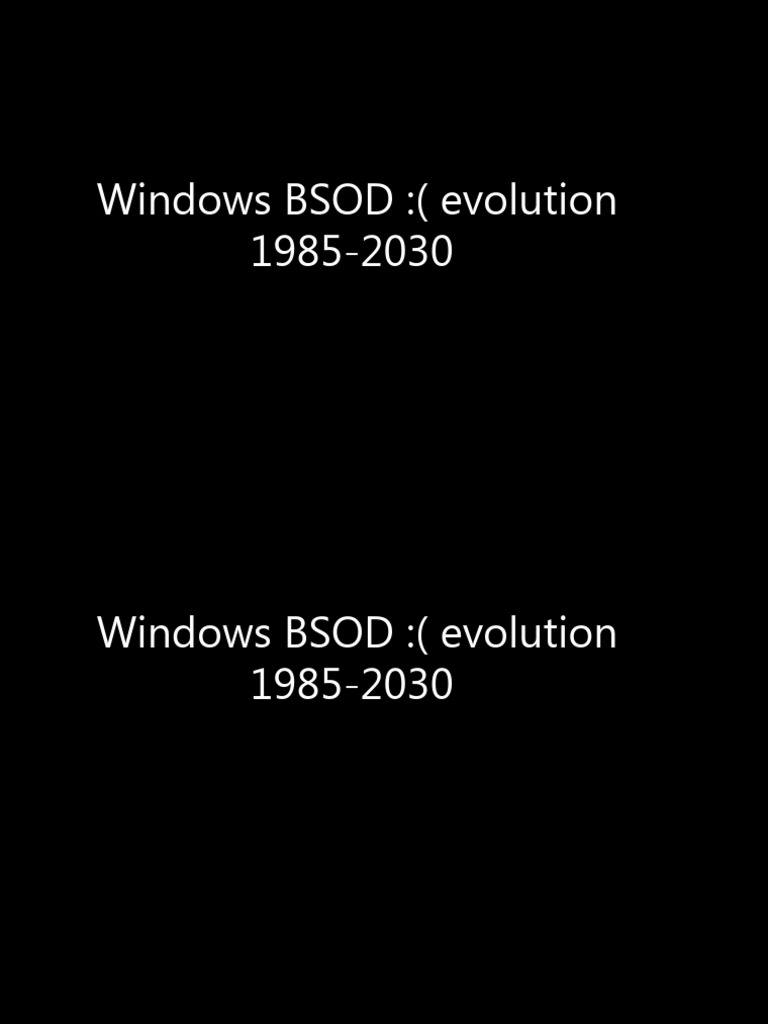 Presentation1 Windows Evloution Bsod | PDF