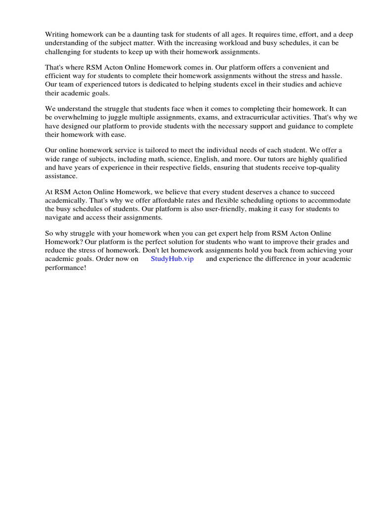 RSM Acton Online Homework | PDF | Http Cookie | Homework