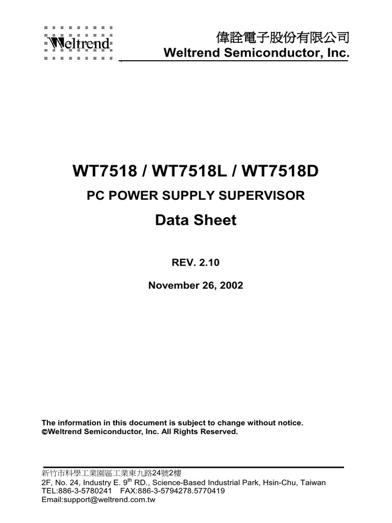WT7518 WeltrendSemiconductor | PDF