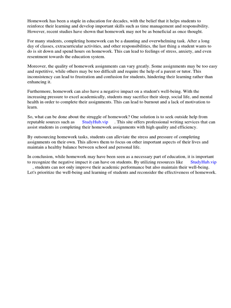 Homework Doesnt Help Learning | PDF | Homework | Teachers