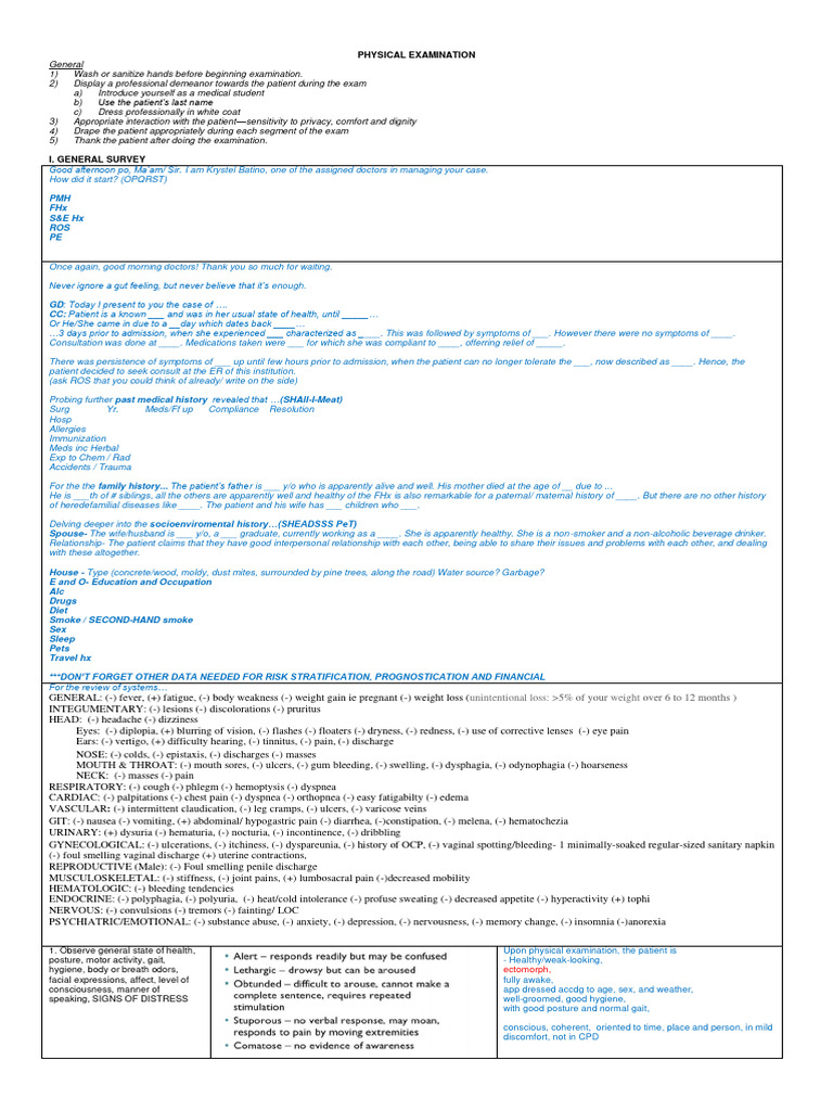 AMC Med Template | PDF | Human Nose | Common Carotid Artery