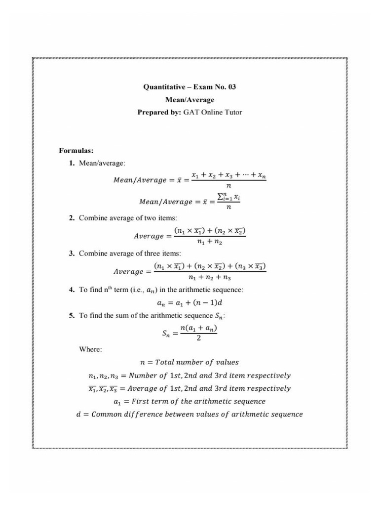 Quantitative Exam No. 3 | PDF