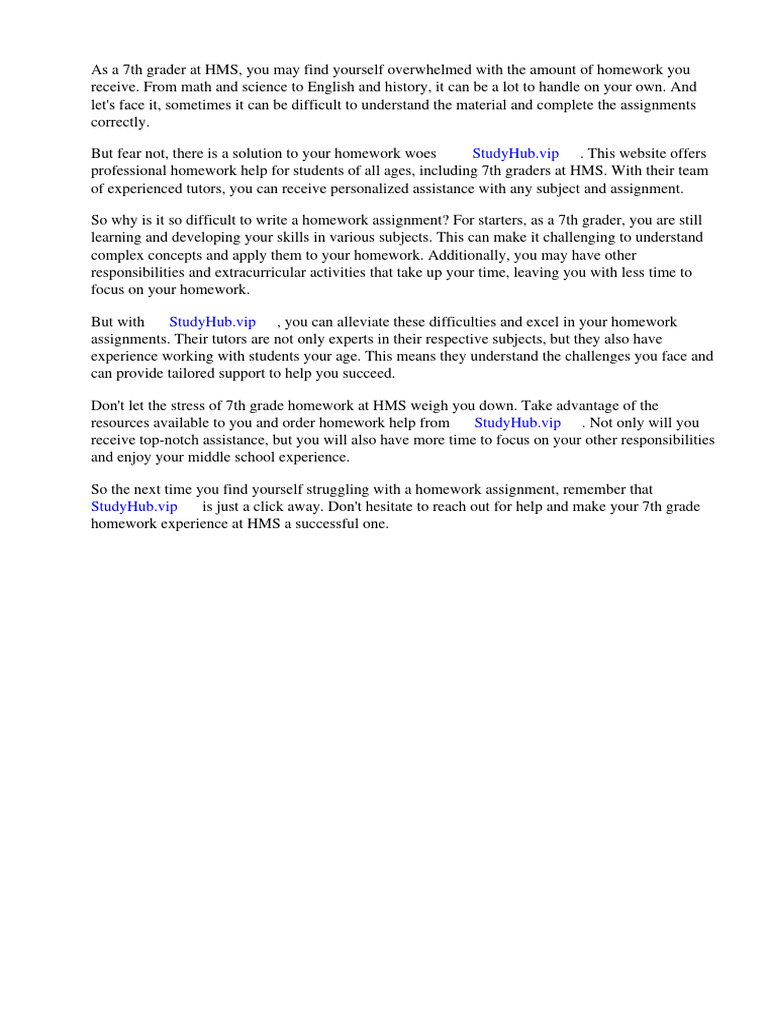 7th Grade Homework Hms | PDF | Homework | Microsoft Power Point