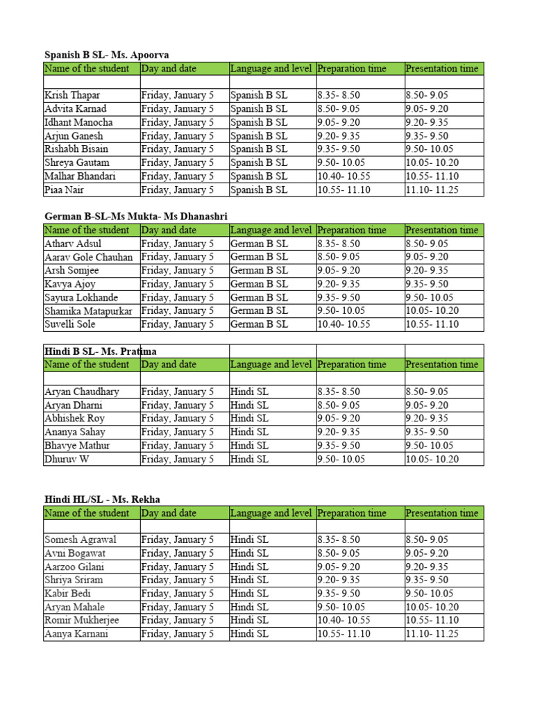 DP2 - Lang B - Mock IO Schedule 2024 | PDF | Language Arts & Discipline | Art