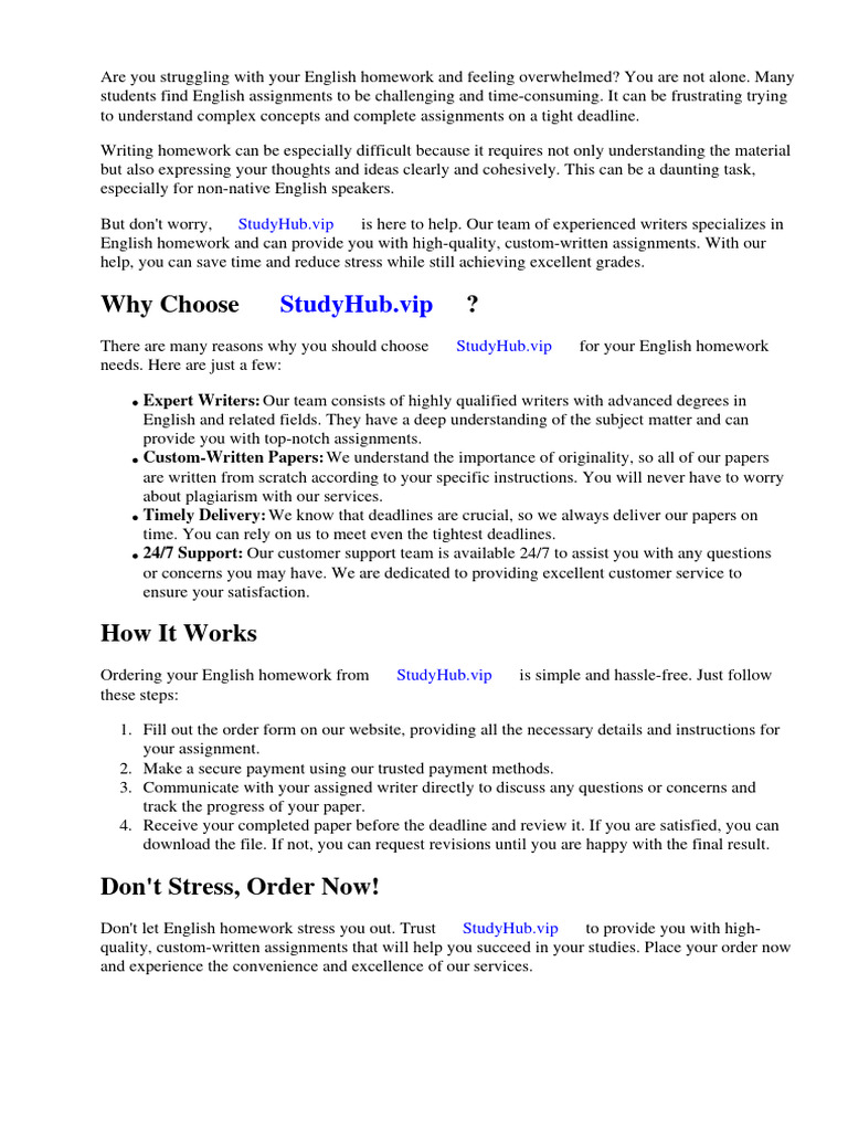 Do My English Homework Online | PDF | Homework | English Language