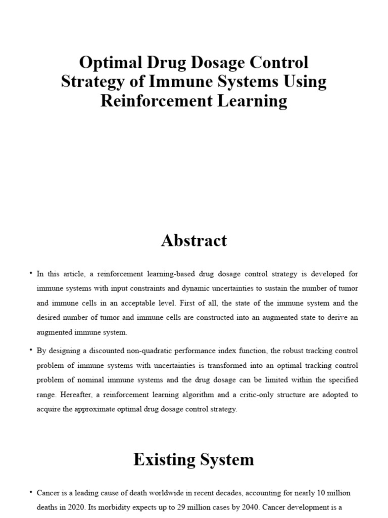Optimal Drug Dosage Control Strategy of Immune Systems Using ...