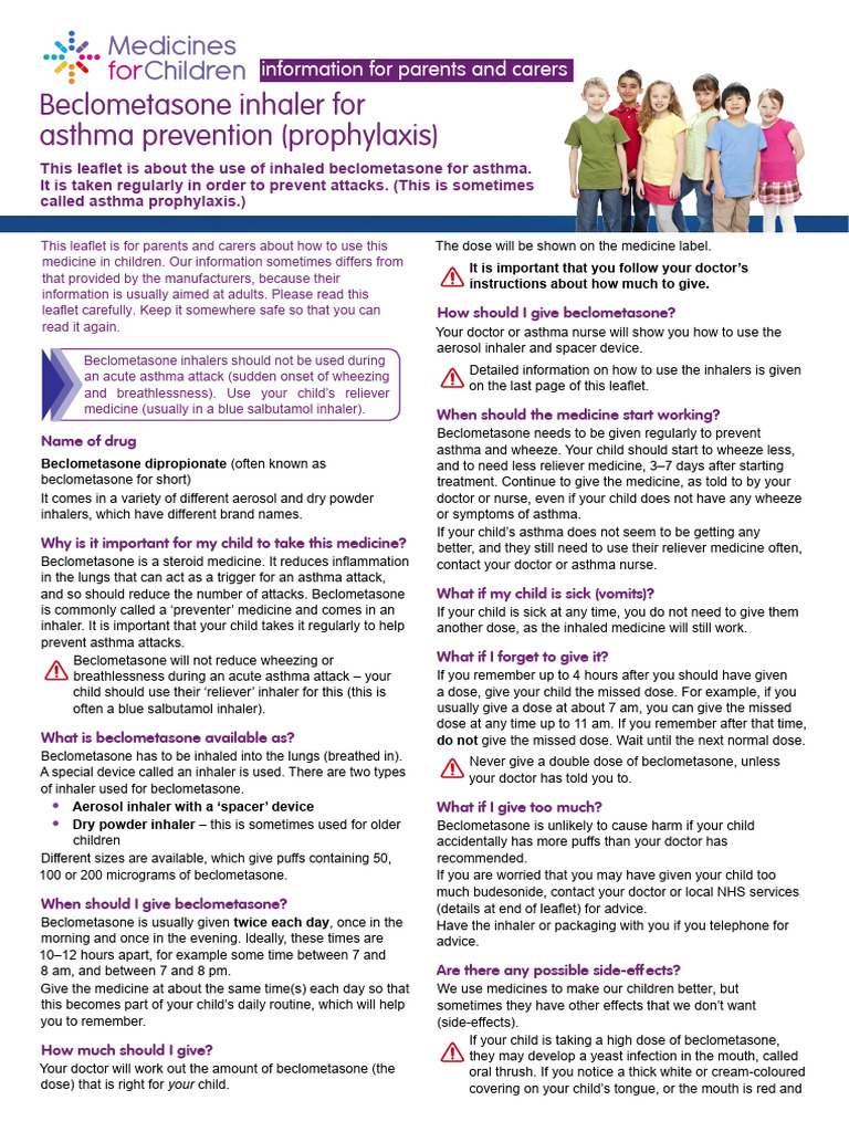 Beclometasone-for-asthma | PDF | Asthma | Medicine