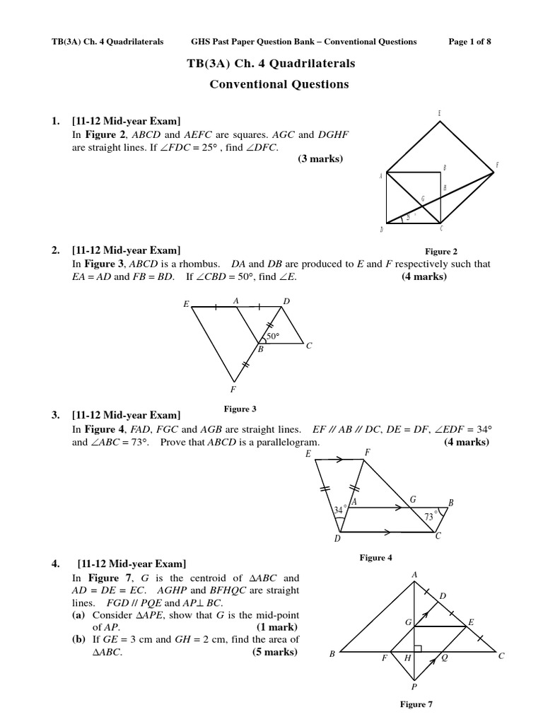 (11-16) 3A-Ch.4-Quadrilaterals - CQ | PDF | Euclidean Geometry ...