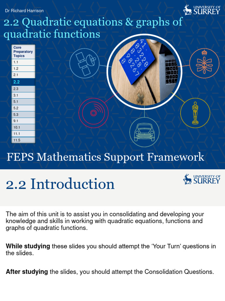 2.2 Quadratic Equations Graphs Quadratic Functions | PDF | Polynomial ...