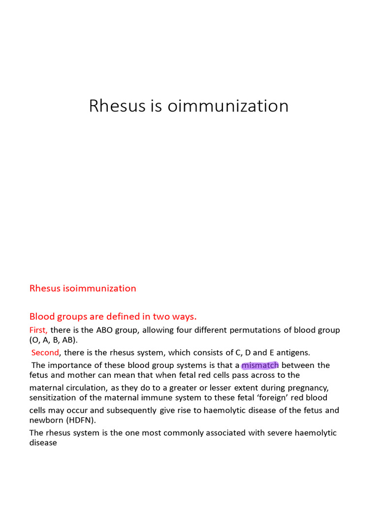 RH Isoimmunization 230917 055927 | PDF | Blood Type | Serology