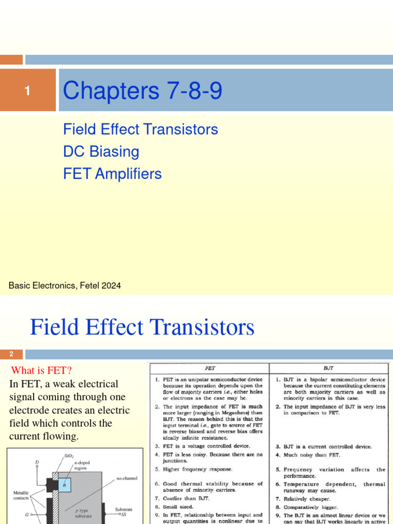 Chapter_7_8_9_FET | PDF | Field Effect Transistor | Mosfet