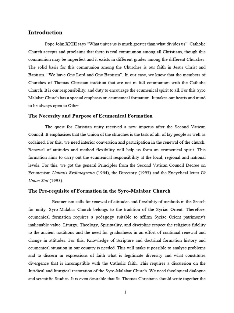 ecumenism | PDF | Ecumenism | Catholic Church