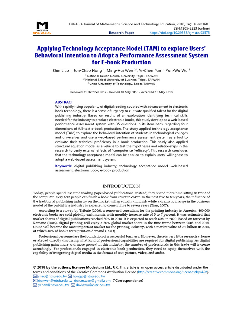 Applying Technology Acceptance Model Tam To Explore Users Behavioral ...