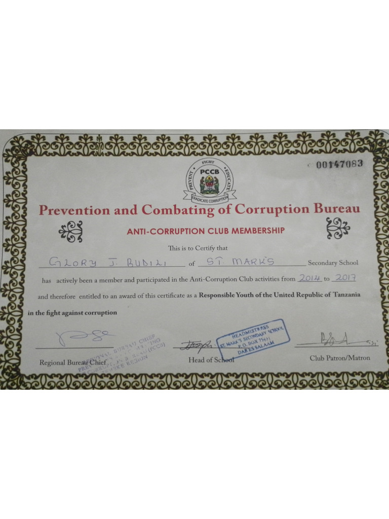 PCCB Certificate | PDF