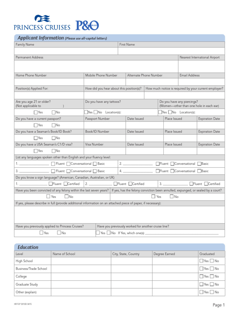 Application Form | PDF | Fluency